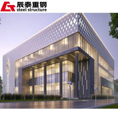 China Customized Commercial Prefabricated Steel Buildings with 200,000 Ton Annual Capacity and H-Section Frame Construction for sale