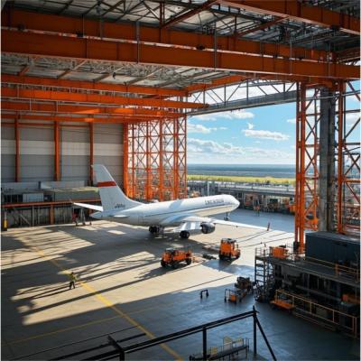 China Galvanized Steel Structure Aircraft Hangar with M12 Bolt Fastening and Large-Span Column-Free Design for Aviation Facilities for sale