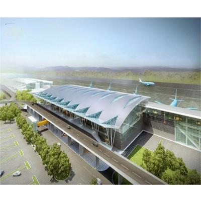 China Prefabricated Light Steel Aircraft Hangar Building - 400mm H-Steel Structure with 50-100mm Thermal Insulation for sale