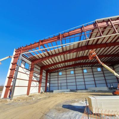 China High Intensity Prefab Steel Aircraft Hangar Building - 400mm H-Steel Frame, 50-100mm Insulation for sale