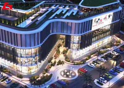 China High-Rise Steel Structure Shopping Mall Building - 17,468 sqm Commercial Center with Flexible Space Design for sale