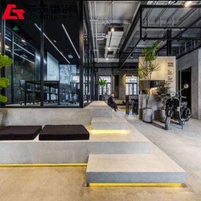 China Multi-Storey Prefabricated Steel Structure Framed Commercial Office Building 200000 Tons Capacity for sale