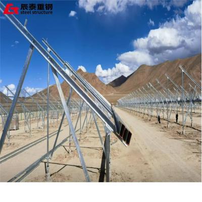 China High Seismic Galvanized Steel Structure Building for Photovoltaic Systems - H300*150*6.5*9 Beams with 8mm Steel Plates for sale