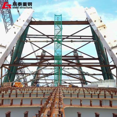 China 4000 Ton Steel Truss Bridge with 200m Span Capacity - Q355 Galvanized Industrial Structure for sale