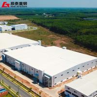 China High Strength Steel Structure Building 12-60m Span with 0.4-1.5mm Material Thickness for Factory Construction for sale