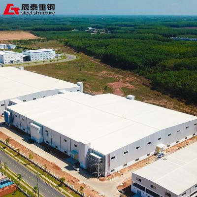 China High Strength Steel Structure Building 12-60m Span with 0.4-1.5mm Material Thickness for Factory Construction for sale