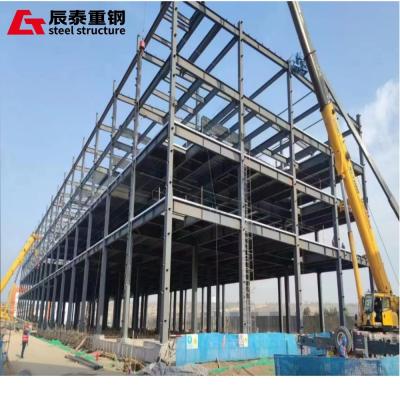China Prefabricated Multi-Storey Steel Frame Building with 4000-15000mm H Beams and 6-40mm Plate Thickness for sale
