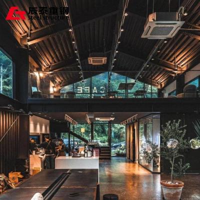 China Prefabricated Steel Structure Commercial Building Coffee Shop Library 8m Span for sale