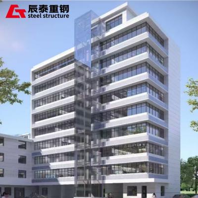 China Multi Storey Prefabricated Steel Structure Office Building with EPS Big Wave Tile Roof 200000 Tons Annual Capacity for sale