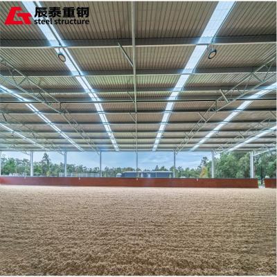 China Custom Prefabricated Steel H-Beam Horse Farm Building 300×300×10×15 with 50-100mm Insulation for sale