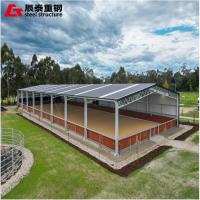 China Customizable Prefab H-Beam Steel Farm Building 300×300×10×15 for Racecourse with 50-100mm Insulation for sale