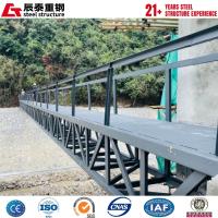 China Custom Steel Truss Bridge 50m Span High Flexibility Piers Support Permanent Bridge for sale
