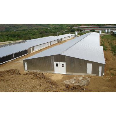 China Agricultural Steel Prefabricated Farm Building Chicken House 600g/m2 Galvanized 30 Year Life for sale