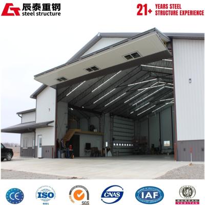 China Large Span Hot Rolled Galvanized Steel Structure Hangar Building Q355B Quality for sale