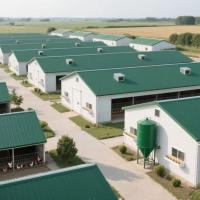 China Prefab Poultry Farm Building Metal Steel Structure Layer Broiler Chicken House 50 Year Lifespan for sale