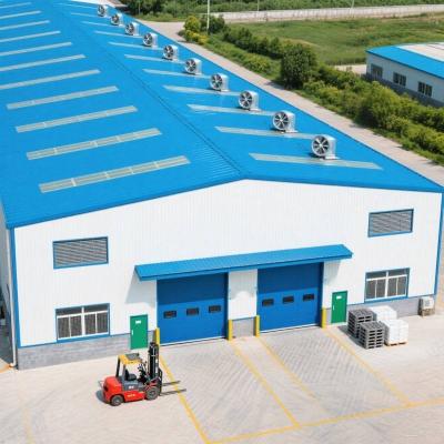 China Q355B Prefabricated Steel Structure Industrial Workshop 100m Span 50 Year Lifespan for sale