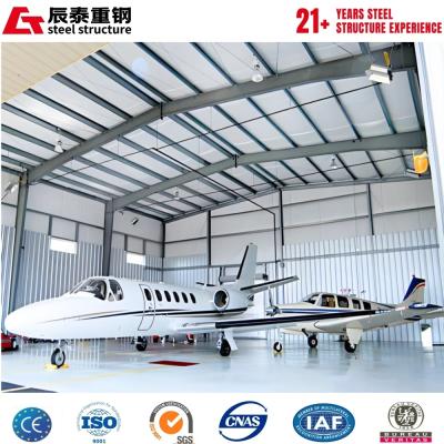 China Custom Galvanized Anti-Corrosion Portal Steel Frame Aircraft Hangar 50m Span for sale