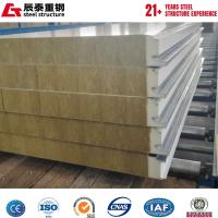 China Polyurethane Edge Sealing Rock Wool Sandwich Board 1000mm Width for Walls and Roofs for sale
