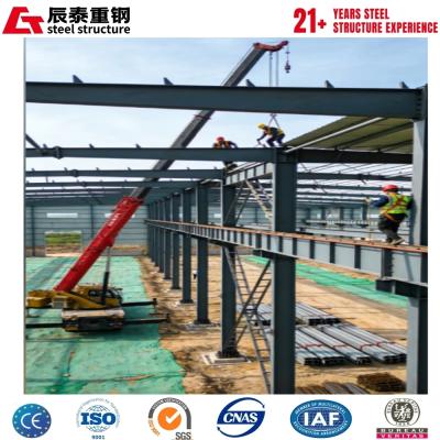 China Hot DIP Galvanized Steel Building Workshop with Optional Crane for Warehousing Manufacturing Storage for sale