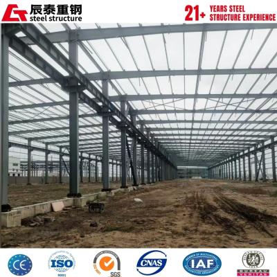 China Galvanized Steel Structure Production Workshop 30m Span Q235B Q355B for sale