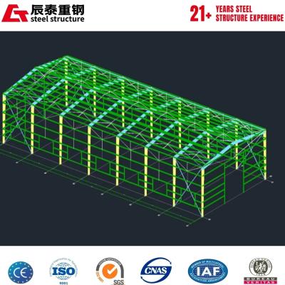 China Pillarless Space Insulation Energy-Saving Steel Structure For Warehouse for sale