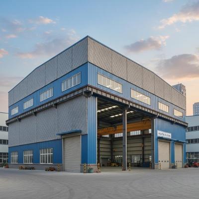 China Thermal Insulation Steel Building Workshop with Optional Crane H Section Column Beam Customizable Length for sale