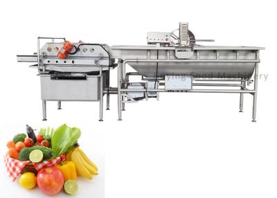 China JY-4200 4.8KW Vegetable Washing Machine with 1000KG/H Capacity and 4200mm Length for sale