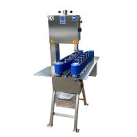 China Automatic Frozen Meat Ribs Cutter 0.75kW 220V for Pork Feet Chicken Bone Half Cutting Machine for sale