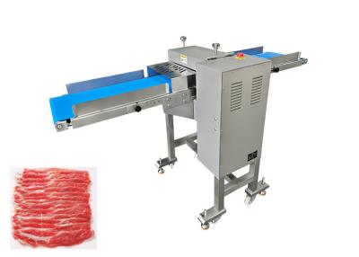 China Horizontal Type Fresh Meat Cutting Machine 1.5kw 340mm Conveyor Width for sale