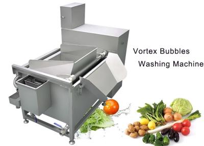 China SUS304 Stainless Steel Vortex Bubbles Vegetable Fruit Washing Machine 220V 380V 2HP 300KG for sale