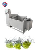 China 3.35KW Commercial Fruit Vegetable Washing Machine 800KG/H 330L Tank Stainless Steel for sale