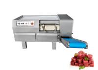 China Frozen Beef Meat Dicer Machine 900KG/H with Conveyor Belt Outlet Stainless Steel for sale