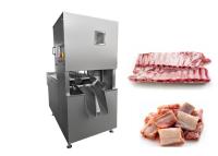 China Commercial Meat Band Saw Machine 4 Blades 9.55KW Heavy Duty Frozen Rib Cube Cutter for sale