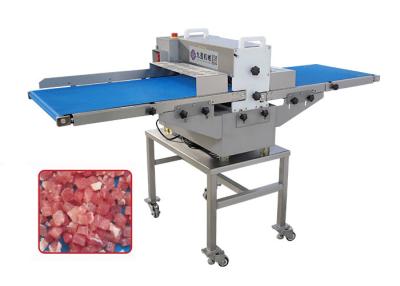 China 500 kg/h Industrial Fresh Meat Chicken Liver Cube Dicer Cutting Machine with Conveyor 380V for sale