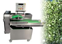 China Large Vegetable Cutting Machine 1500kg/H 200mm Conveyor Belt Inlet Stainless Steel for sale