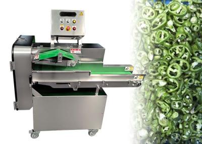 China Large Vegetable Cutting Machine 1500kg/H 200mm Conveyor Belt Inlet Stainless Steel for sale
