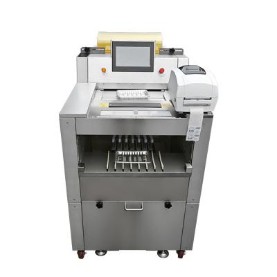 China Commercial Cling Film Wrapping Machine 15 Packs Per Minute 380V for Supermarket Fruit Vegetable Food Packaging for sale