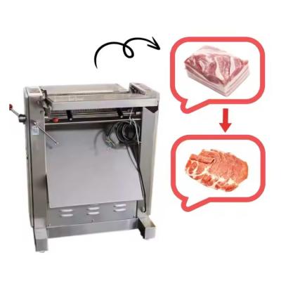 China Automatic Meat Slicing Machine Long Slice Pork Skin Slicer Peeling Beef Peel Cutter for sale