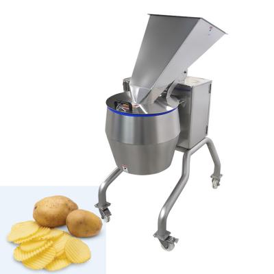 China High Capacity Centrifugal Potato Crisps Slicing Machine With Interchangeable Cutting Heads for sale