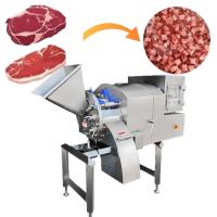 China Frozen Meat Dicing Machine 1500kg/h Chicken Breast Cubbing Beef Cube Cutter Stainless Steel for sale