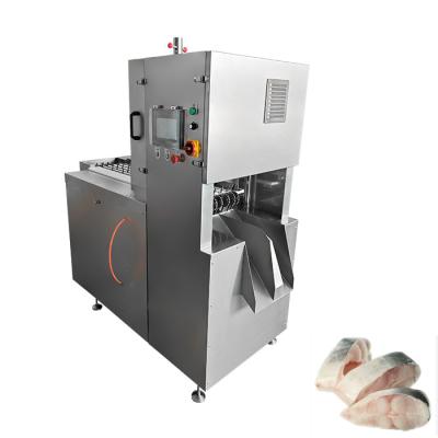 China 8PCS Blade Auto Meat Band Saw Cutter Frozen Fish Cutting Machine 304 Stainless Steel Touch Control for sale