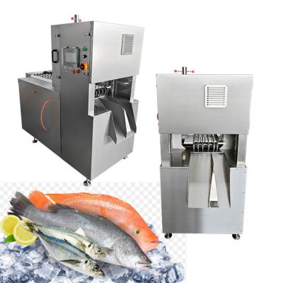 China 6-Blades Auto Vertical Bandsaw Machine Cutting Frozen Fish 2955mm Blade 28m/s Speed for sale