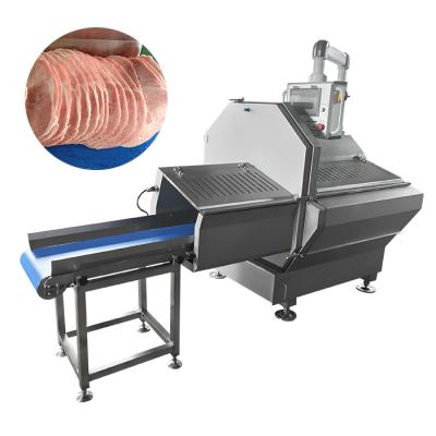 China Frozen Steak Bacon Slicing Machine 380V 5.5kw 0.5-30mm Cutting Size Commercial Cutter for sale