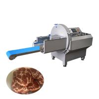 China JY-25K Horizontal Frozen Meat Slicer Machine 280 Cuts Per Minute 304 Stainless Steel with Outfeed Conveyor Belt for sale