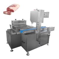 China JY-420D Auto Single-Cut Bandsaw Machine 1-200mm Adjustable Cutting Thickness 380V 5.2KW Frozen Meat Beef Roll Cube Steak for sale