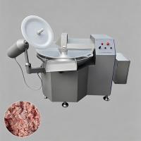 China 80L High Speed Bowl Cutter with Automatic Unloader for Meat and Vegetable Processing 18kW 6 Blades for sale
