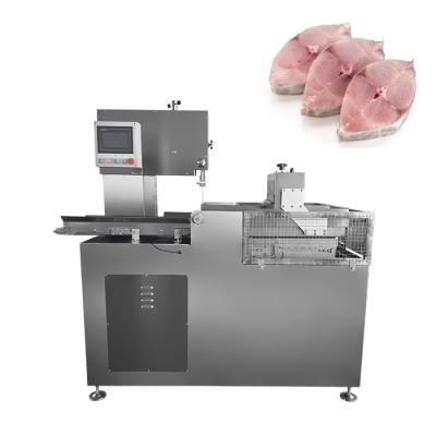 China Adjusted Cutting Angle Automated Meat Bandsaw For For High Volume Meat Processors for sale
