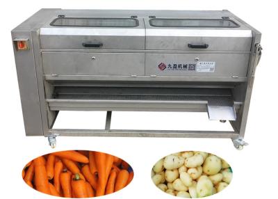 China Industrial Brush Vegetable Peeling and Washing Machine 1000-1500kg/h 1.5kW for sale