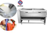 China 800 kg/h Commercial Vegetable Peeler Machine Stainless Steel Potato Carrot Brush Washer 220V for sale