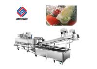 China Vegetable and Fruit Washing Cleaning Machine 1400×1050×1480 mm with Bubble Washer and Cutting System for sale